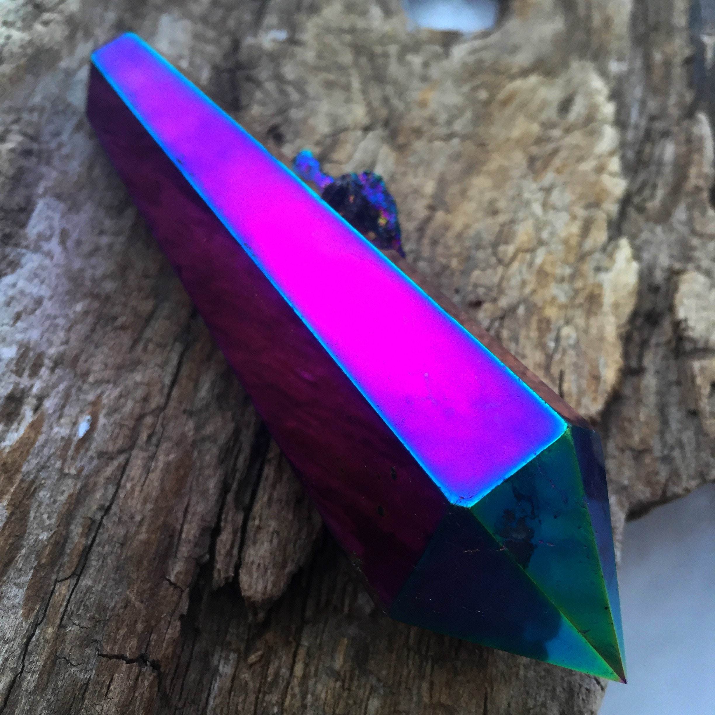 Rainbow Aura Crystal Pipe Quartz Crystal Smoking Pipe Gift | Etsy