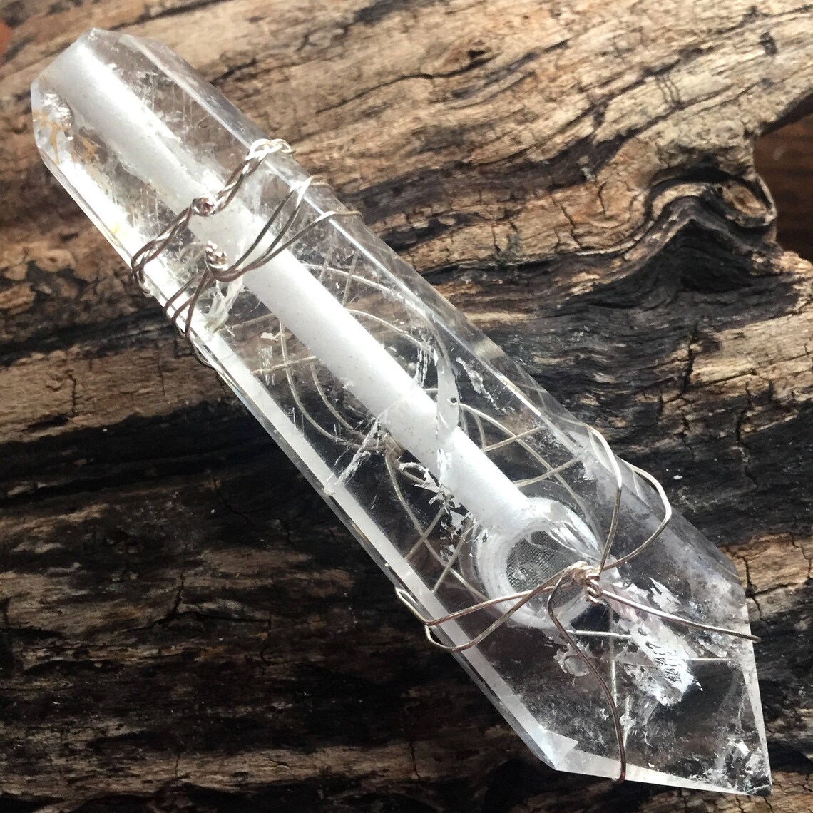Clear Quartz Pipe Custom Crystal Pipe Crystal Tokes Natural - Etsy