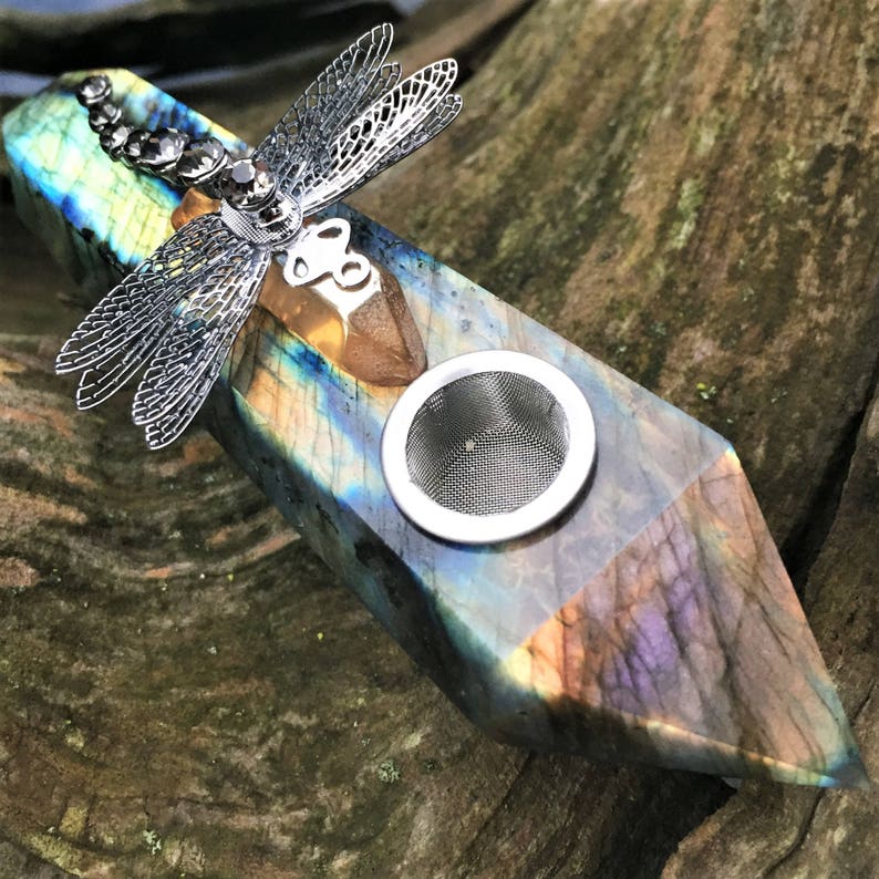 Dragonfly Stone Pipe, Labradorite Pipe, Smoking Pipe, Custom ...