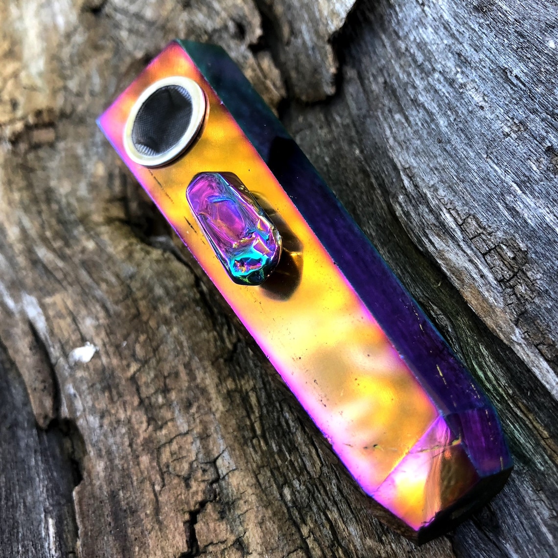 Aura Crystal Pipe Unique Pipe Energy Healing Smoking Bowl | Etsy