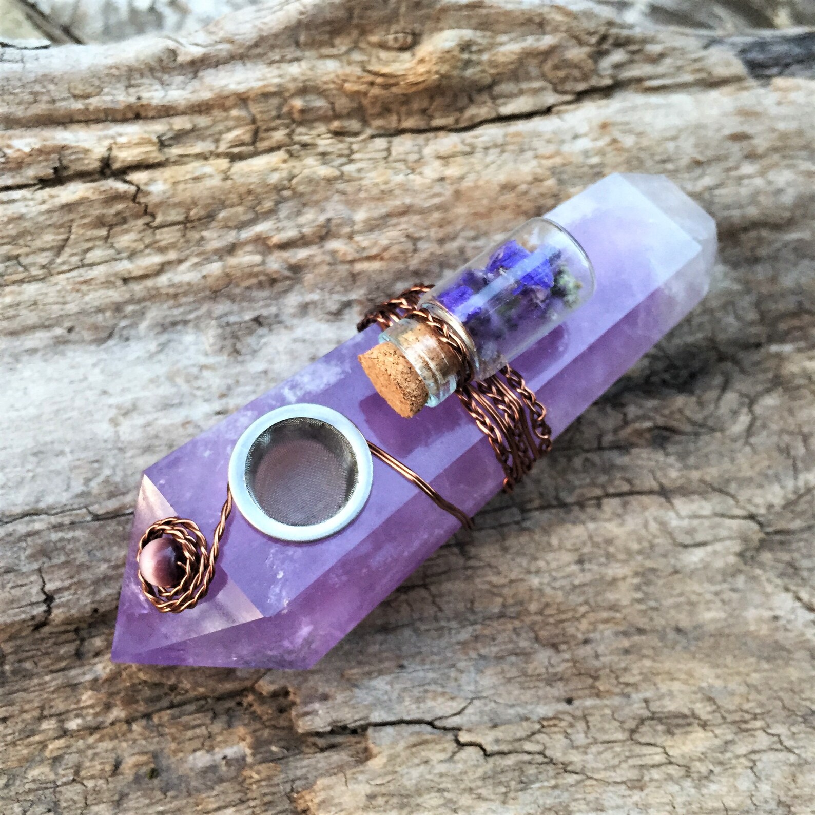 Natural Lavender, Amethyst Pipe, Lavender Terrarium, Gifts for Her ...