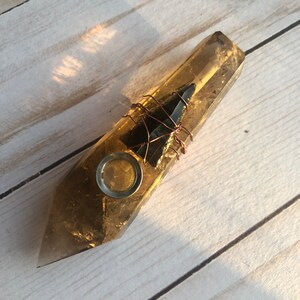 Smoky Crystal Pipe, Smoky Quartz Crystal, Stone Pipe, Gift for Dad ...