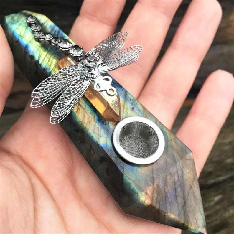 Dragonfly Stone Pipe, Labradorite Pipe, Smoking Pipe, Custom ...