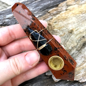 Red Obsidian, Stone Pipe, Arrowhead Pipe, Obsidian Pipe, Custom Pipe ...