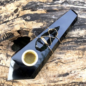 Obsidian Pipe, Gemstone Pipe, Customized Pipe, Arrowhead Pipes, Gifts ...