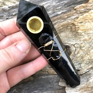 Obsidian Pipe, Gemstone Pipe, Customized Pipe, Arrowhead Pipes, Gifts ...