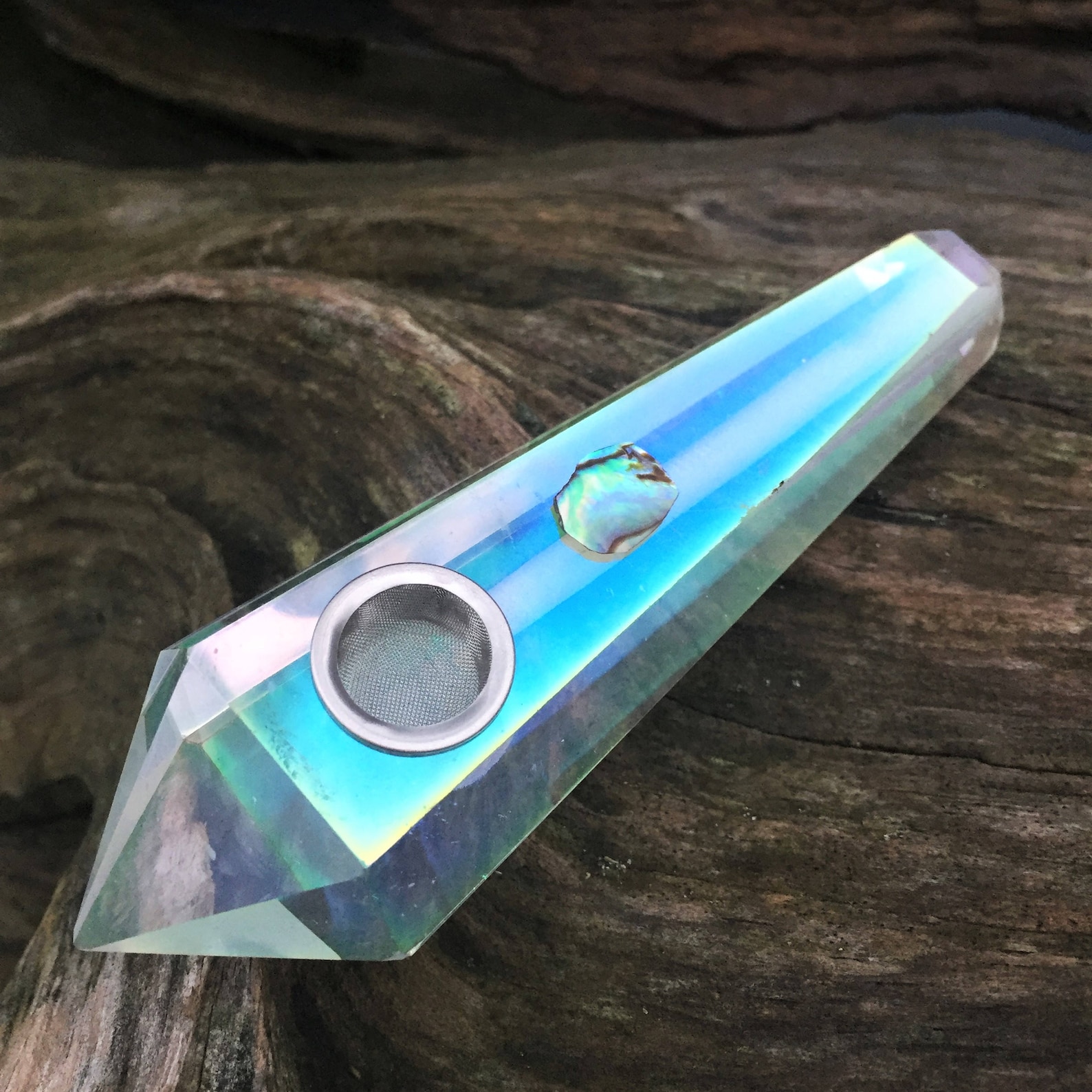 Angel Aura Pipe Crystal Pipe Custom Pipe Abalone Sea Shell - Etsy