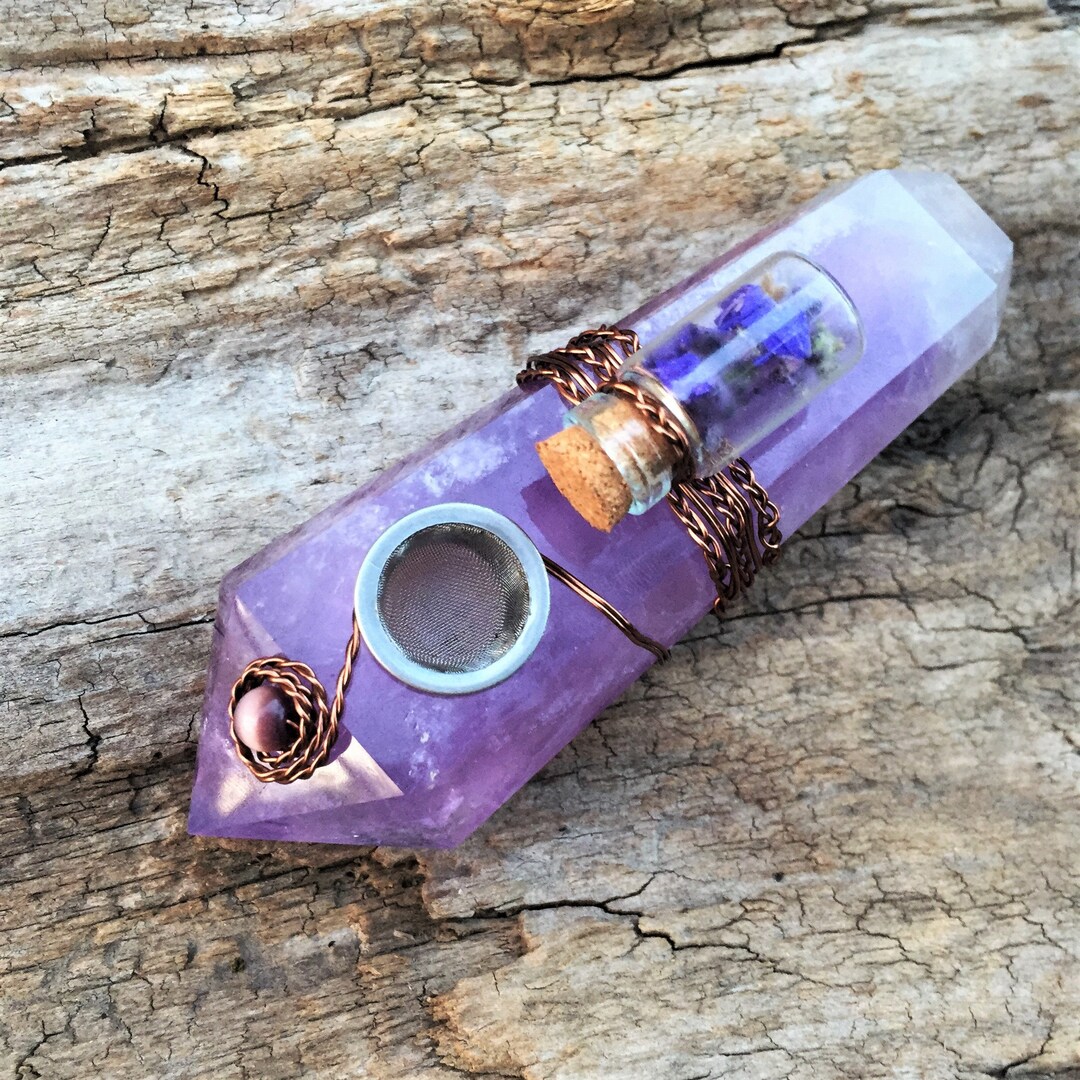 Natural Lavender, Amethyst Pipe, Lavender Terrarium, Gifts for Her ...