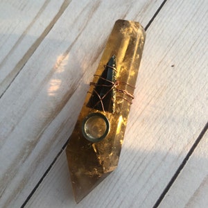 Smoky Crystal Pipe, Smoky Quartz Crystal, Stone Pipe, Gift for Dad ...