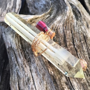Large Clear Pipe, Rose Quartz, Crystal Pipe, Glass Pipe, Smoking Pipe ...