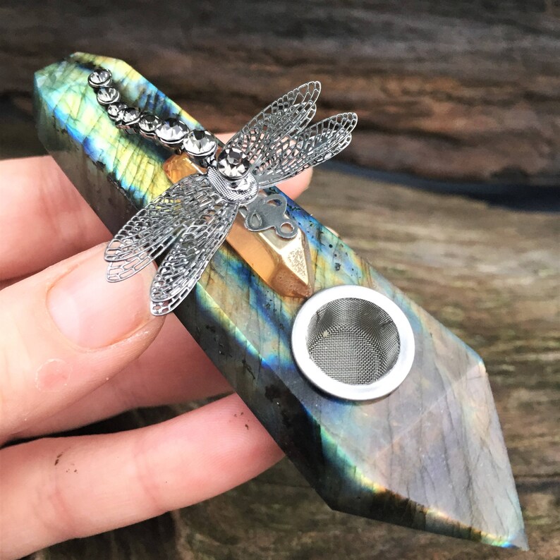 Dragonfly Stone Pipe, Labradorite Pipe, Smoking Pipe, Custom ...