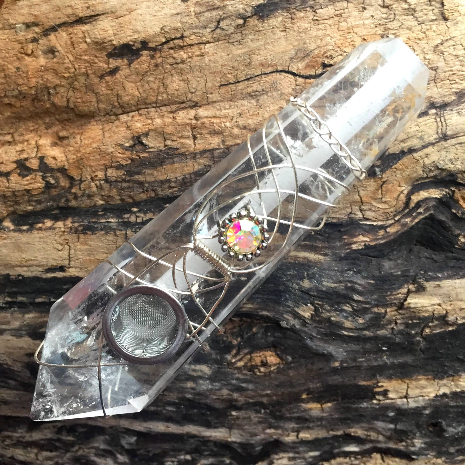 Clear Quartz Pipe Custom Crystal Pipe Crystal Tokes Natural - Etsy