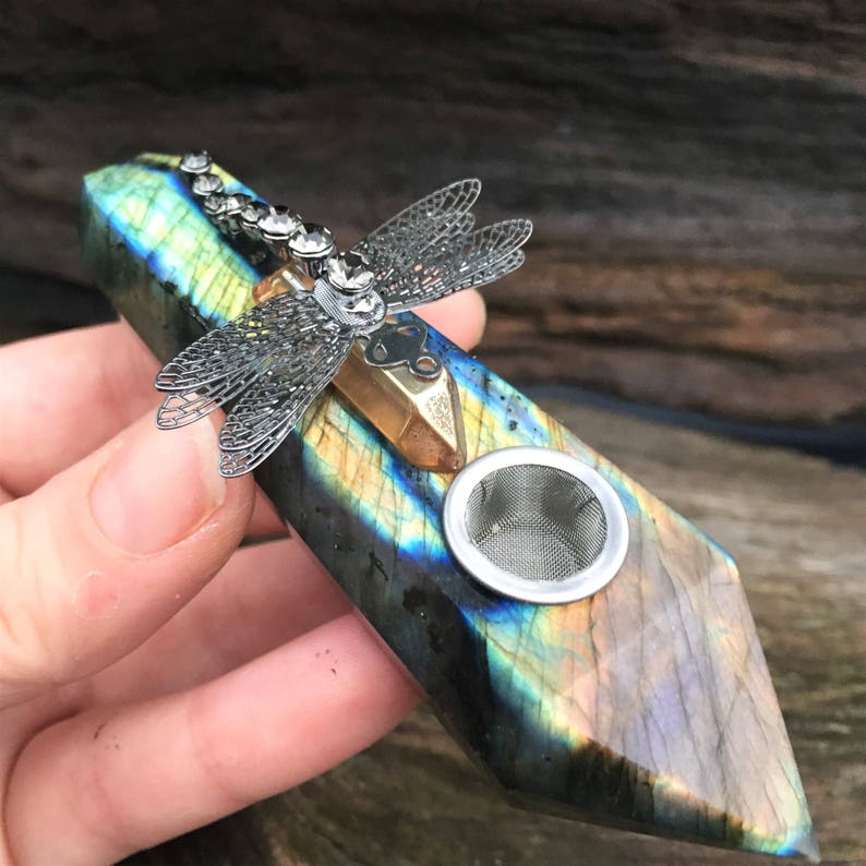 Dragonfly Stone Pipe, Labradorite Pipe, Smoking Pipe, Custom ...