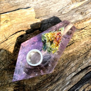 Rainbow Bismuth Pipe, Crystal Pipe, Amethyst Pipe, Rainbow Bismuth ...