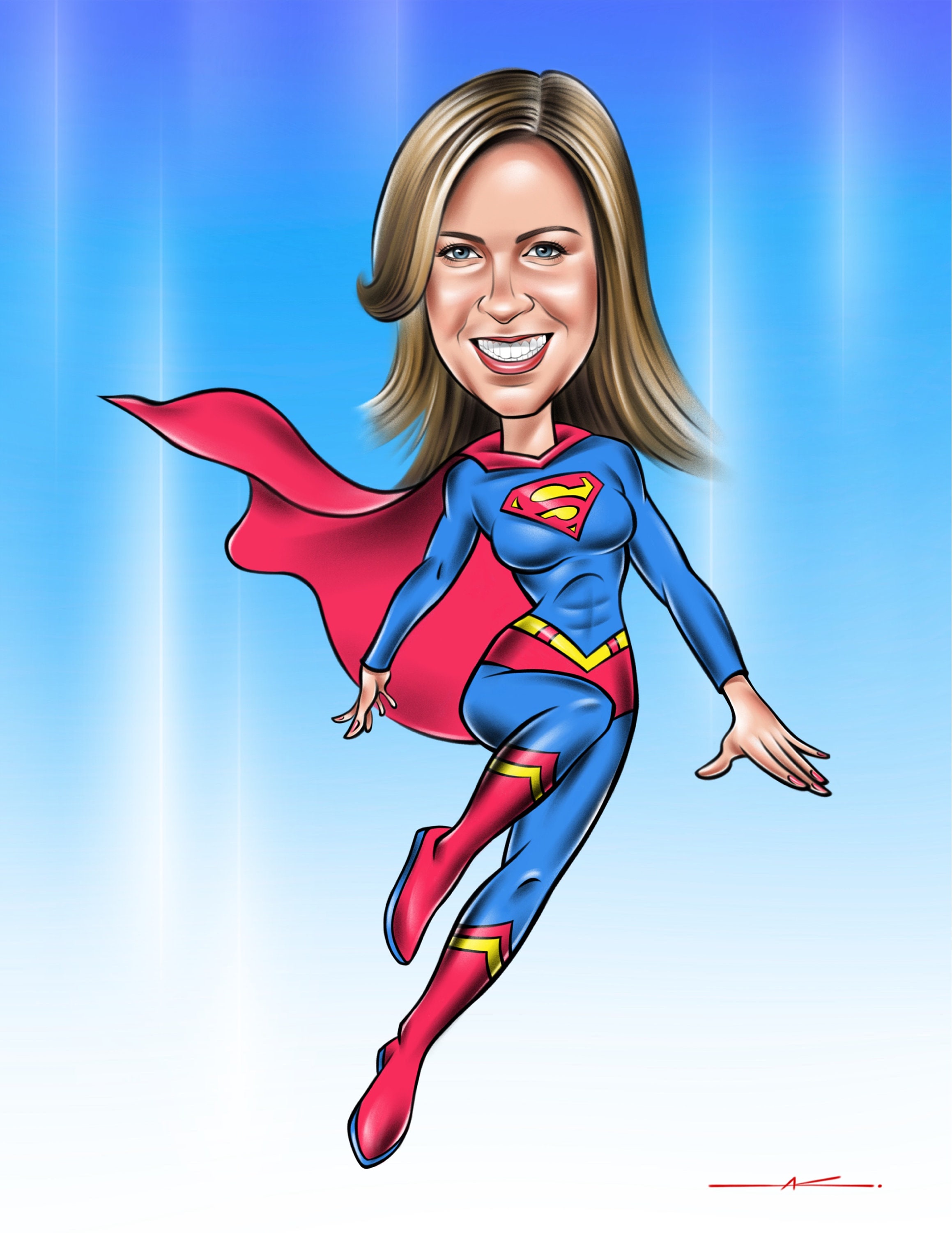 Full Body Digital Caricature for 1 Person. Color Digital - Etsy