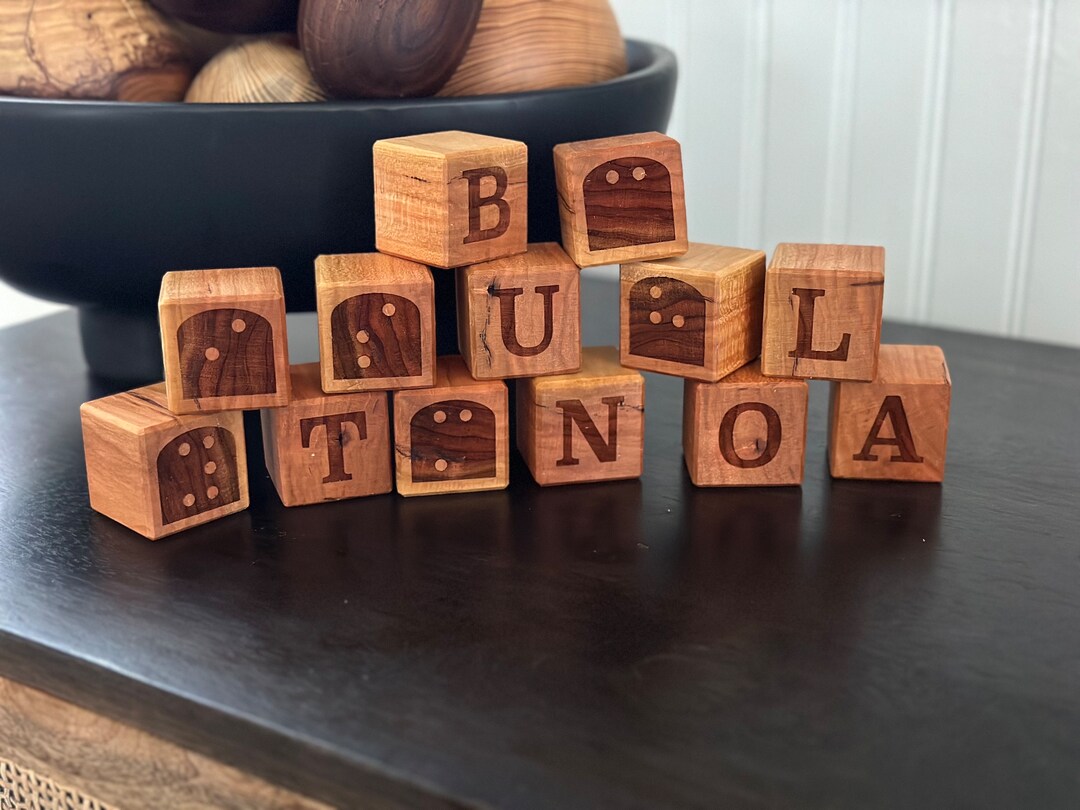 Braille Hardwood Alphabet Blocks cherry Set of 26 Blocks - Etsy