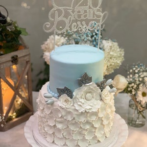 20 Years Blessed Cake Topper, 20 Cake Topper, 20th Anniversary Cake ...