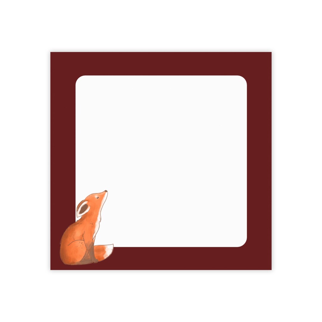 Fox and Mushroom Post-it® Note Pads - Etsy