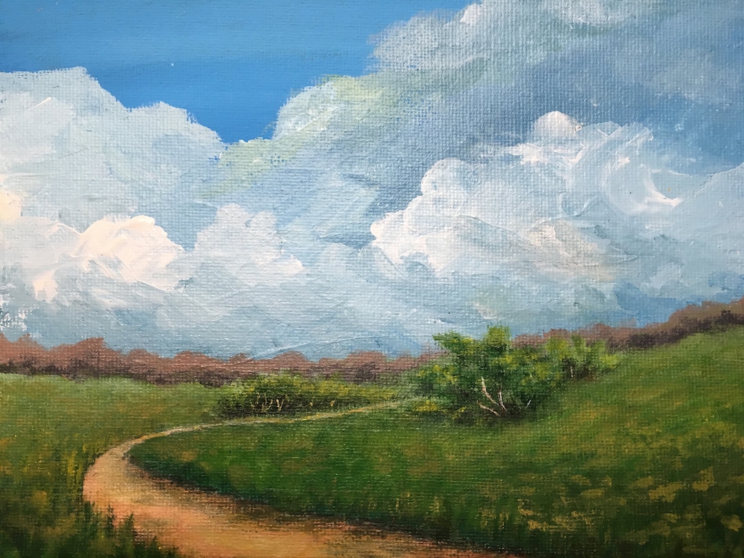 Landscape Painting, Small Landscape Painting Acrylic Painting Landscape ...