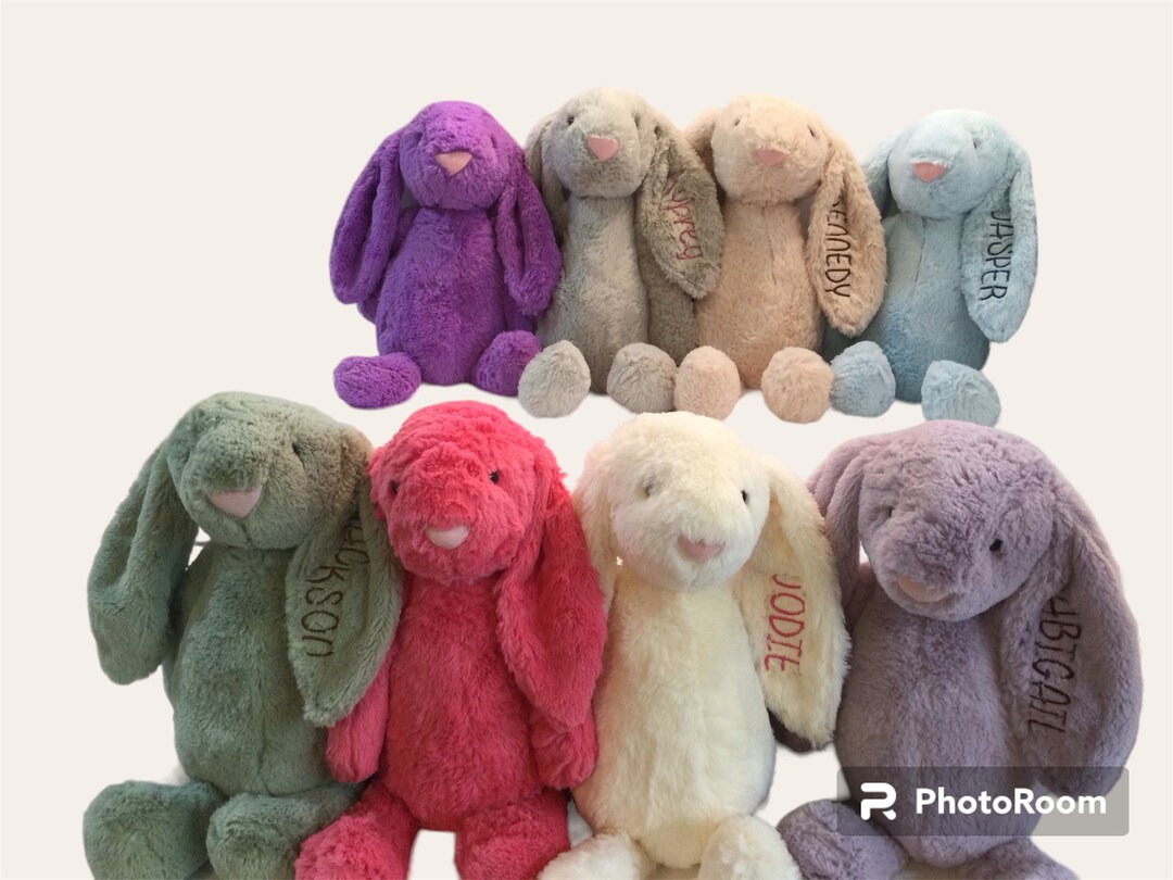 Personalized Bunny Stuffed Animal Gift, Personalized Easter Bunny ...