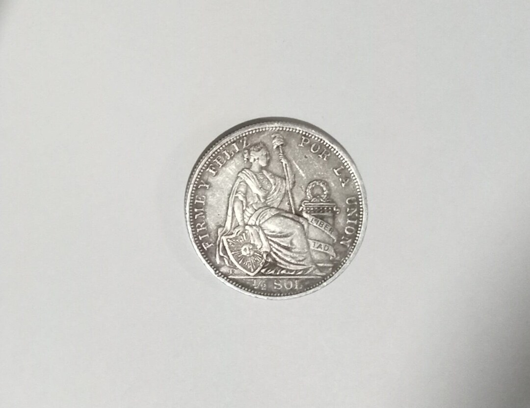 Peruvian Silver Coin - Half Sol - Etsy UK