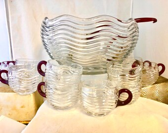 Duncan Miller Punch Bowl - Etsy