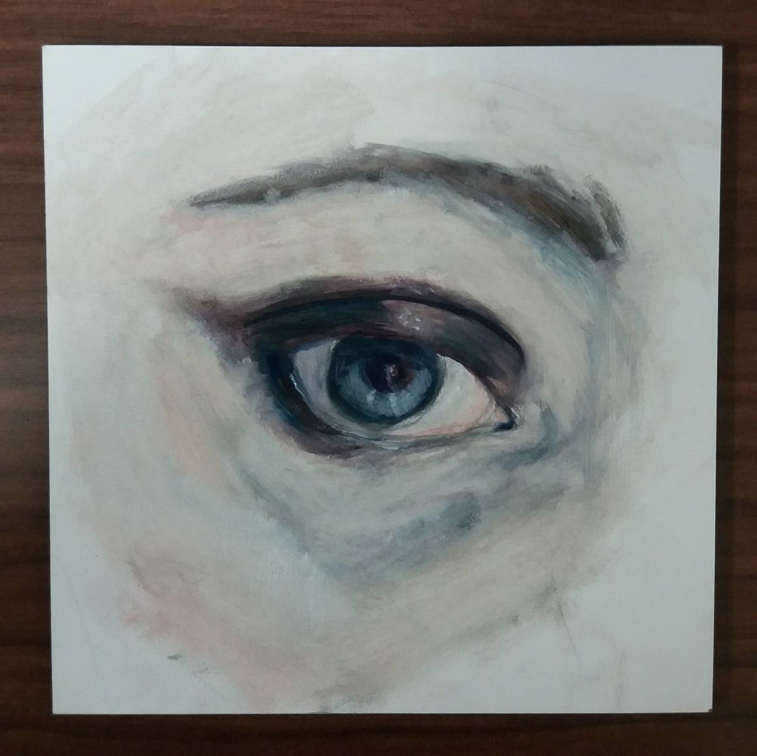 Eye Oil Study 5x5 Original Painting on Gessobord Wood - Etsy