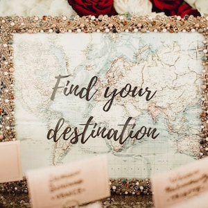 Find Your Destination Sign | Travel Wedding Decor | Destination Wedding ...