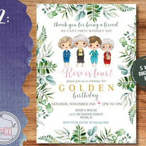 Golden Girls Birthday Invite| Golden Girls Bridal Shower Invite ...
