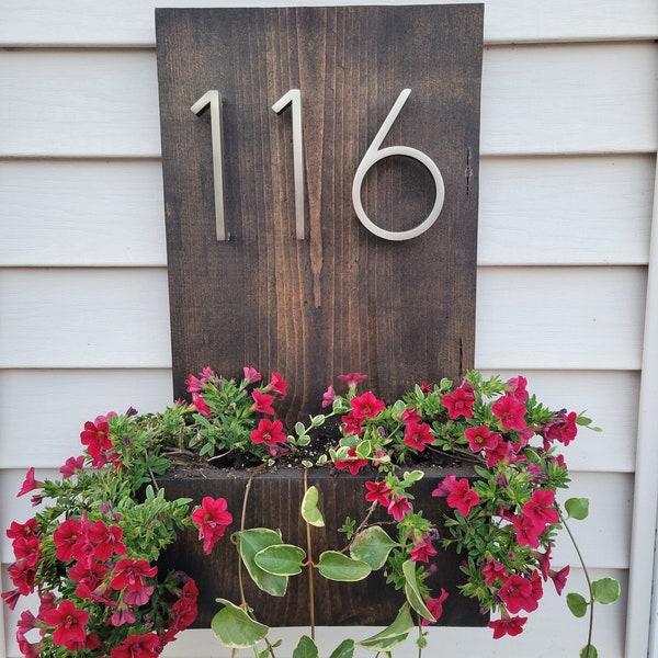 House Number Planter - Etsy