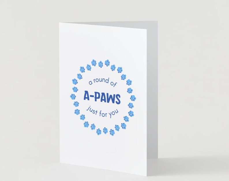 Congratulations Card | Proud of You Card | Round of A-paws | Congrats ...
