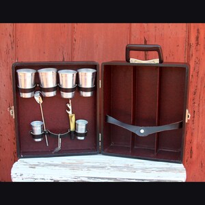 Vintage Travel Bar Portable Cocktail Set in Carrying Case With Key - Etsy