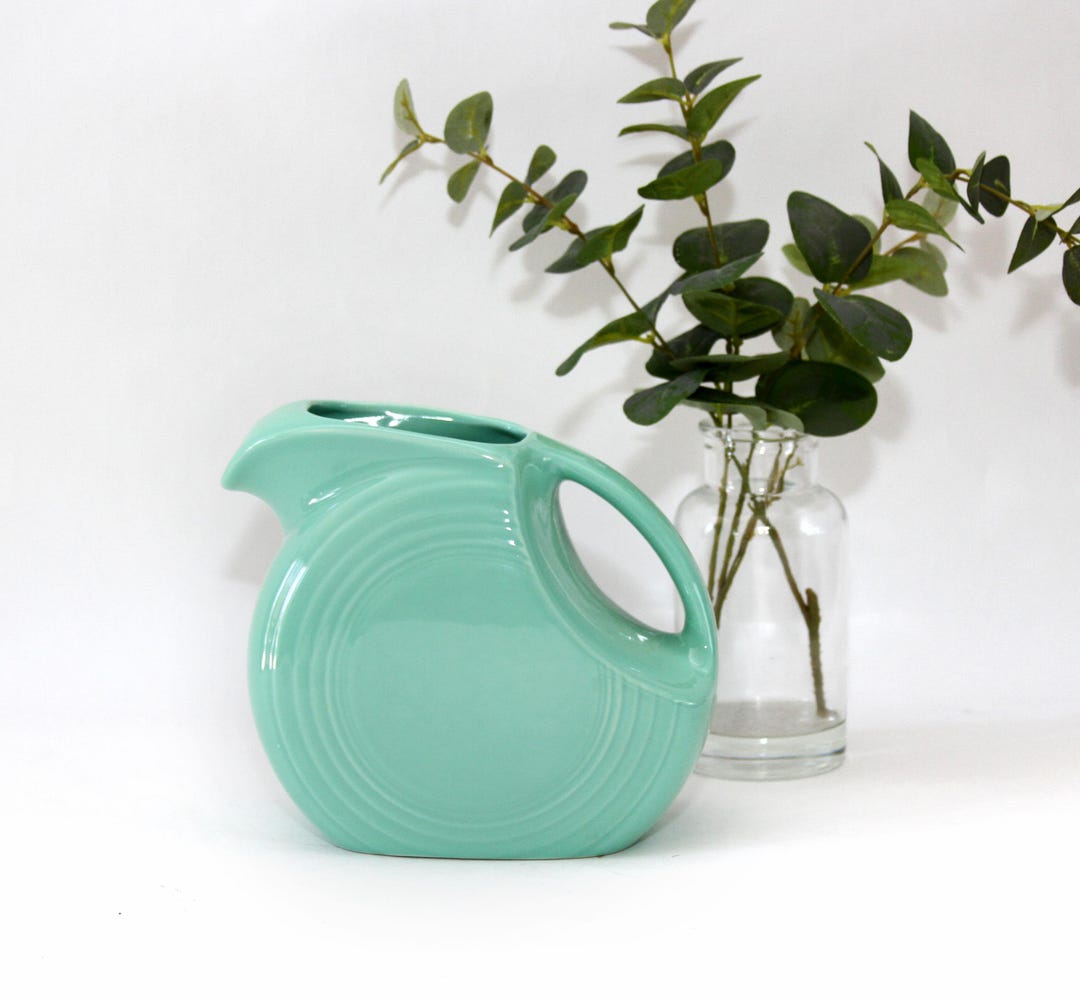 Vintage Fiesta Ware Disc Water Pitcher in Sea Mist Green - Etsy