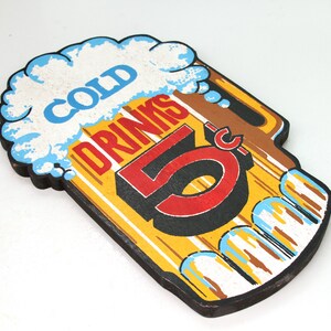 Vintage Cold Drinks 5 Cent Beer Wall Plaque/ Beer Sign 14.25 - Etsy