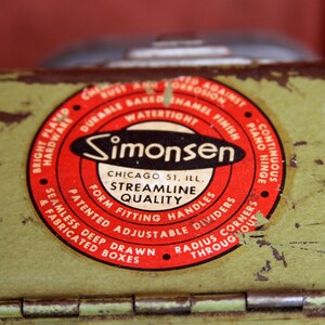 Vintage Simonsen Industrial Metal Tool Box/chest Articulated Art Deco ...