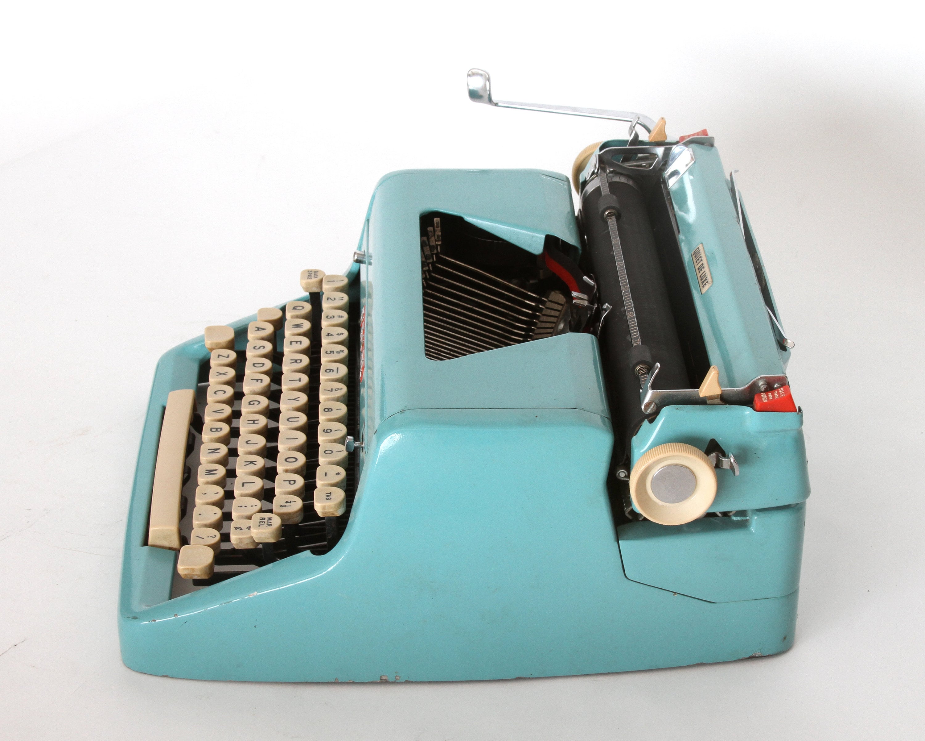 1950's Royal Quiet Deluxe Manual Typewriter Turquoise Blue | Etsy