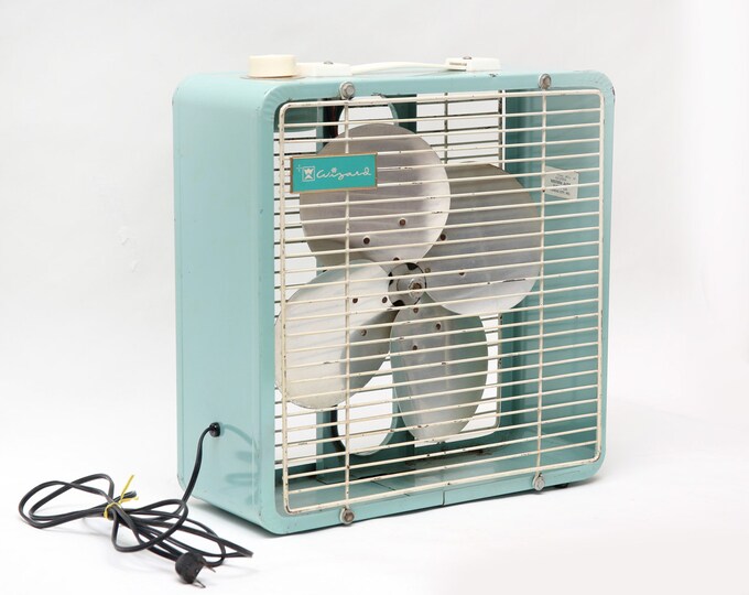 Vintage 1950's "wizard" Aqua Box Fan 15 In. Works! - Etsy