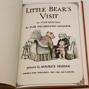 Little Bear's Visit Book by Else Holmelund Minarik Illustrated by ...