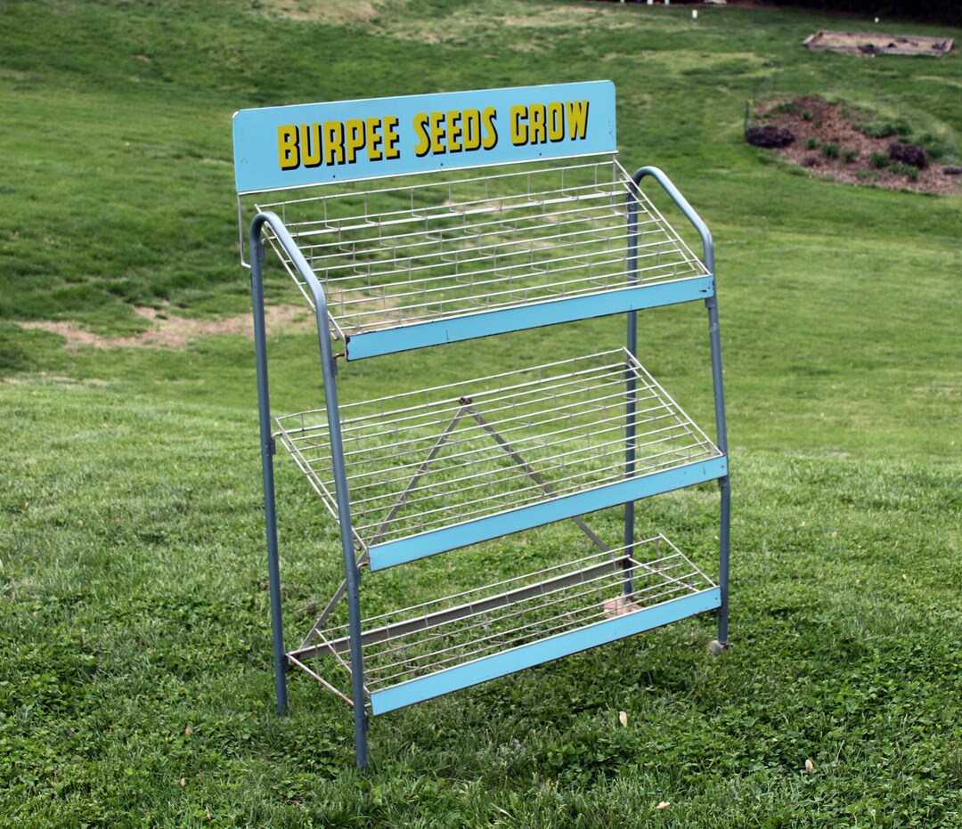 Vintage Burpee Seeds Industrial Store Display Rack/cart 5ft - Etsy