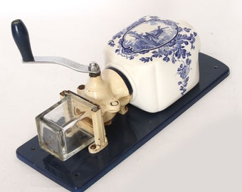 Blue and White Delft Coffee Grinder - Etsy