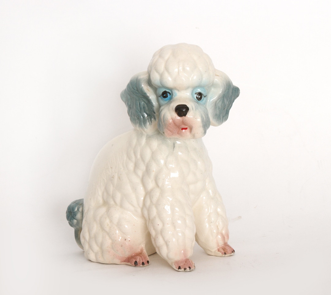 Vintage Ceramic Poodle Dog Bank - Etsy