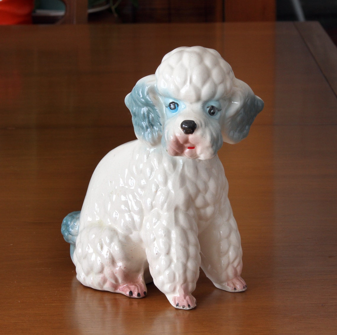 Vintage Ceramic Poodle Dog Bank - Etsy