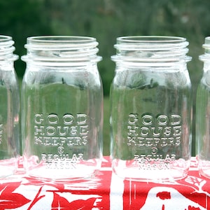 4 Rare Good HouseKeepers Pint Mason Jars New Old | Etsy