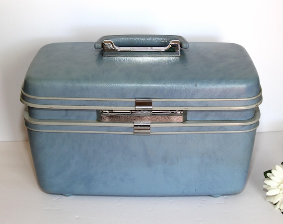 Vintage Samsonite Profile Light Blue Train Case/Make-… - Gem