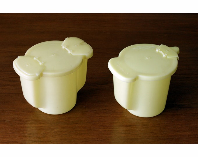 Vintage Tupperware Yellow Creamer and Sugar Set With Flip Tops - Etsy