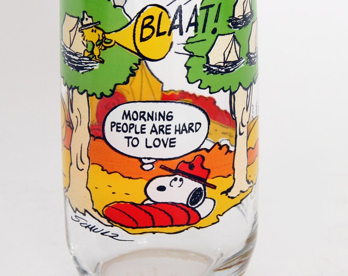 1965 Camp Snoopy Peanuts Drinking Glass morning People - Etsy