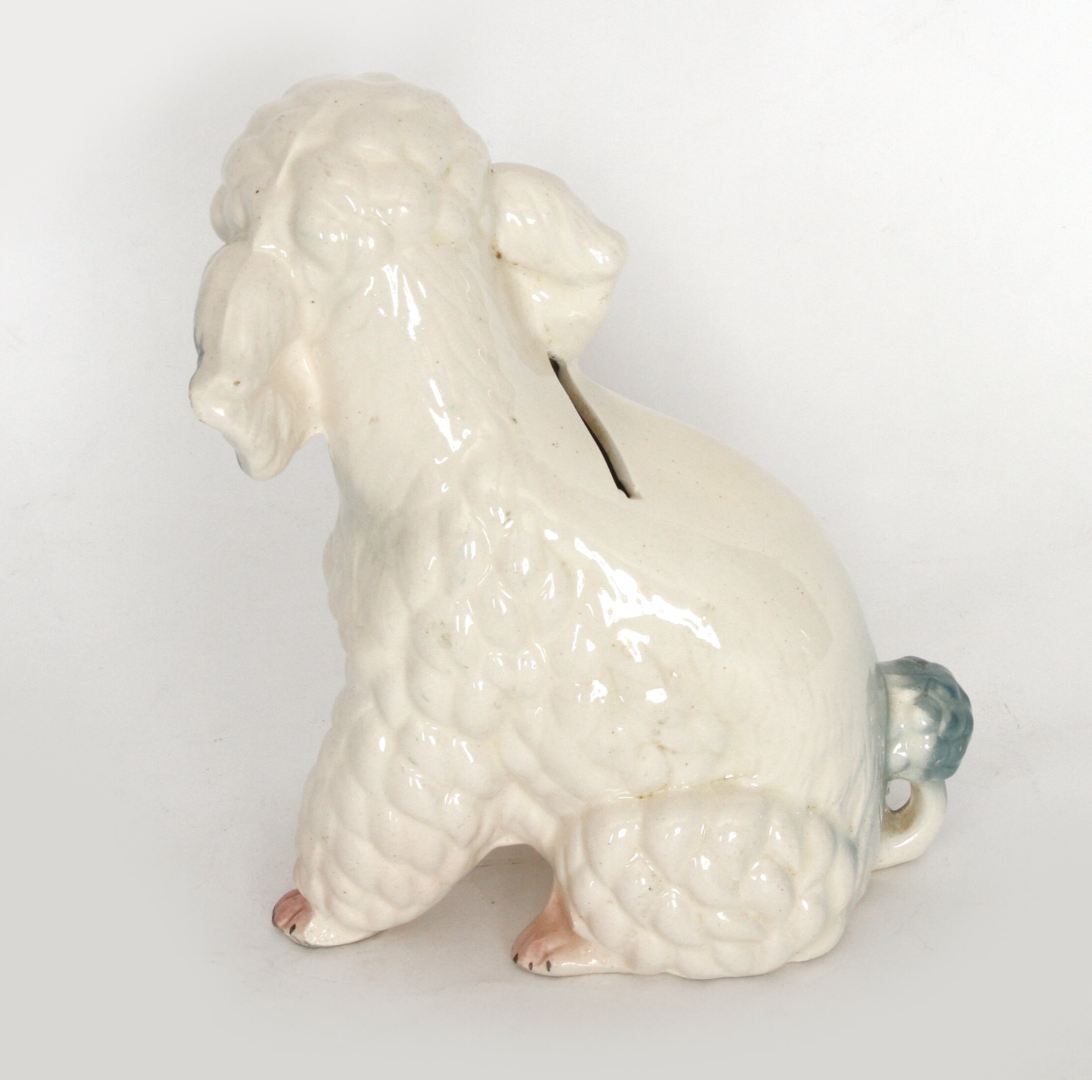 Vintage Ceramic Poodle Dog Bank - Etsy