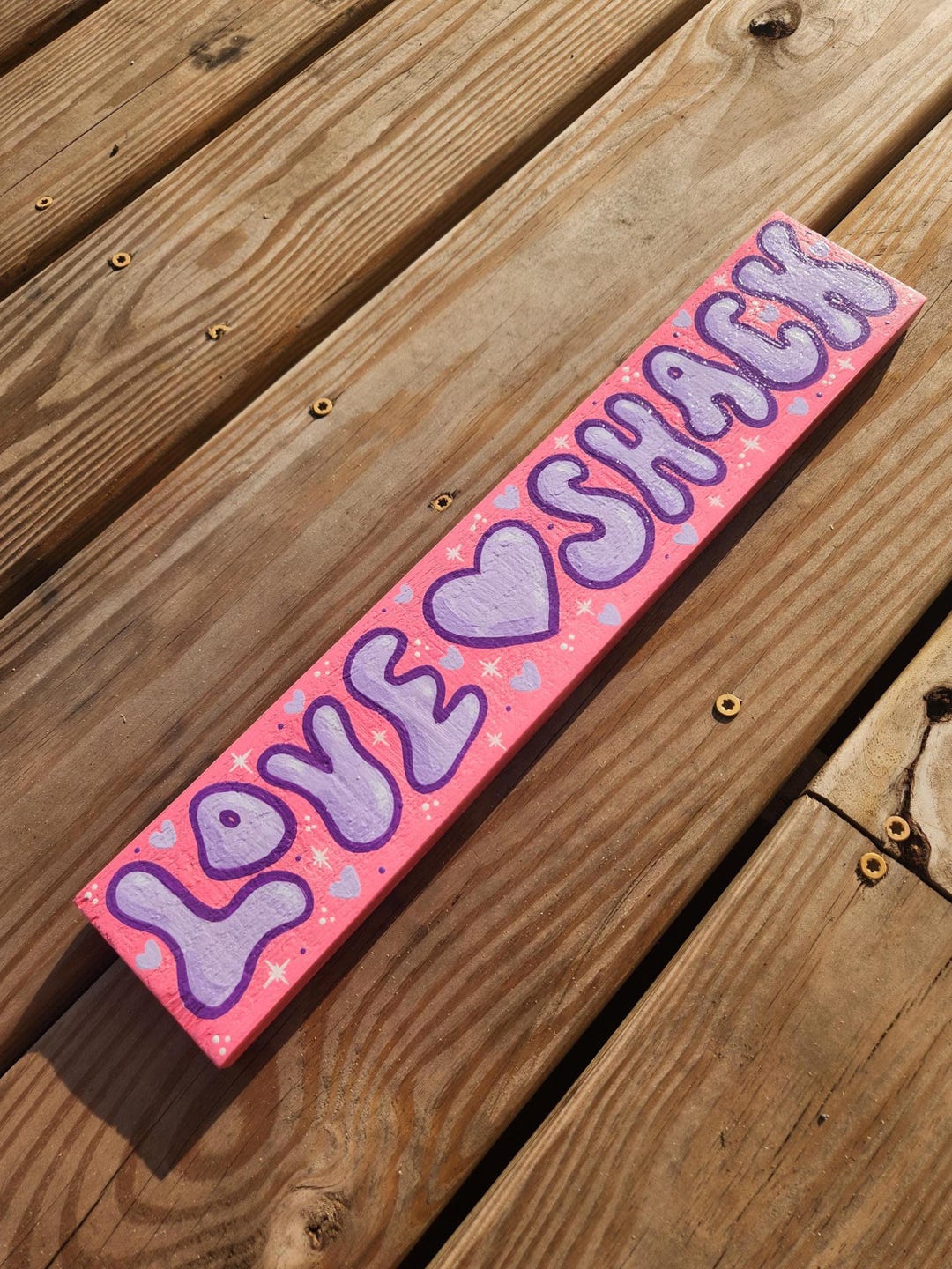 Pink "love Shack" Wood Sign Hanging Wall Decor - Etsy