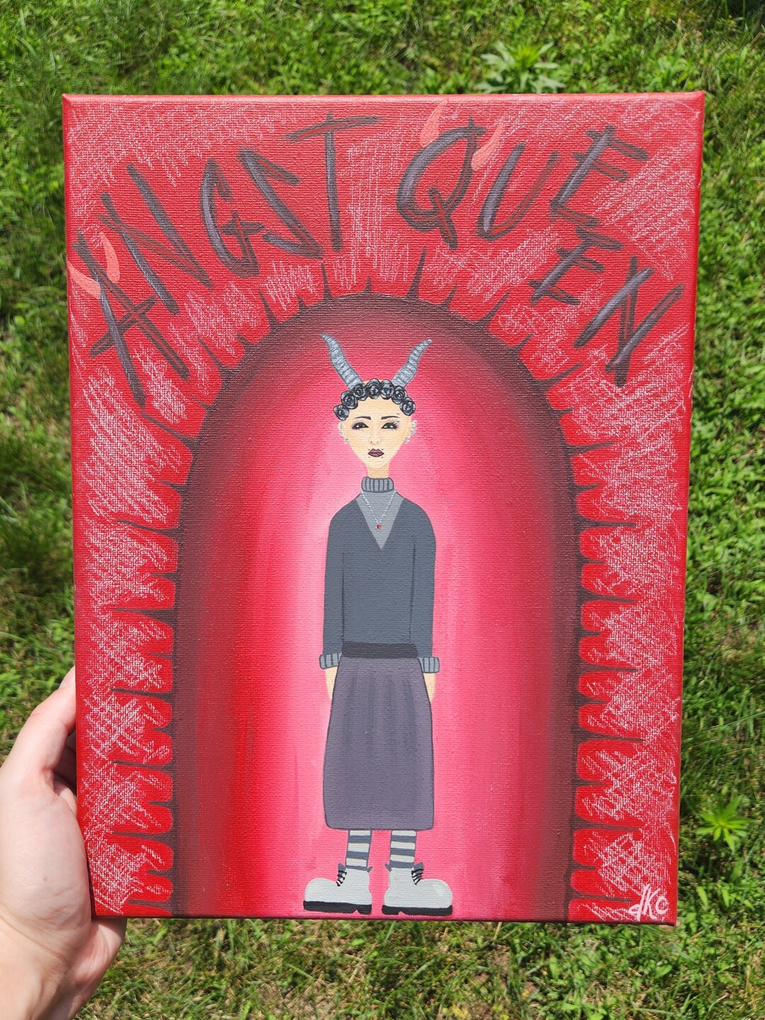 Angst Queen Acrylic Painting on Canvas - Etsy