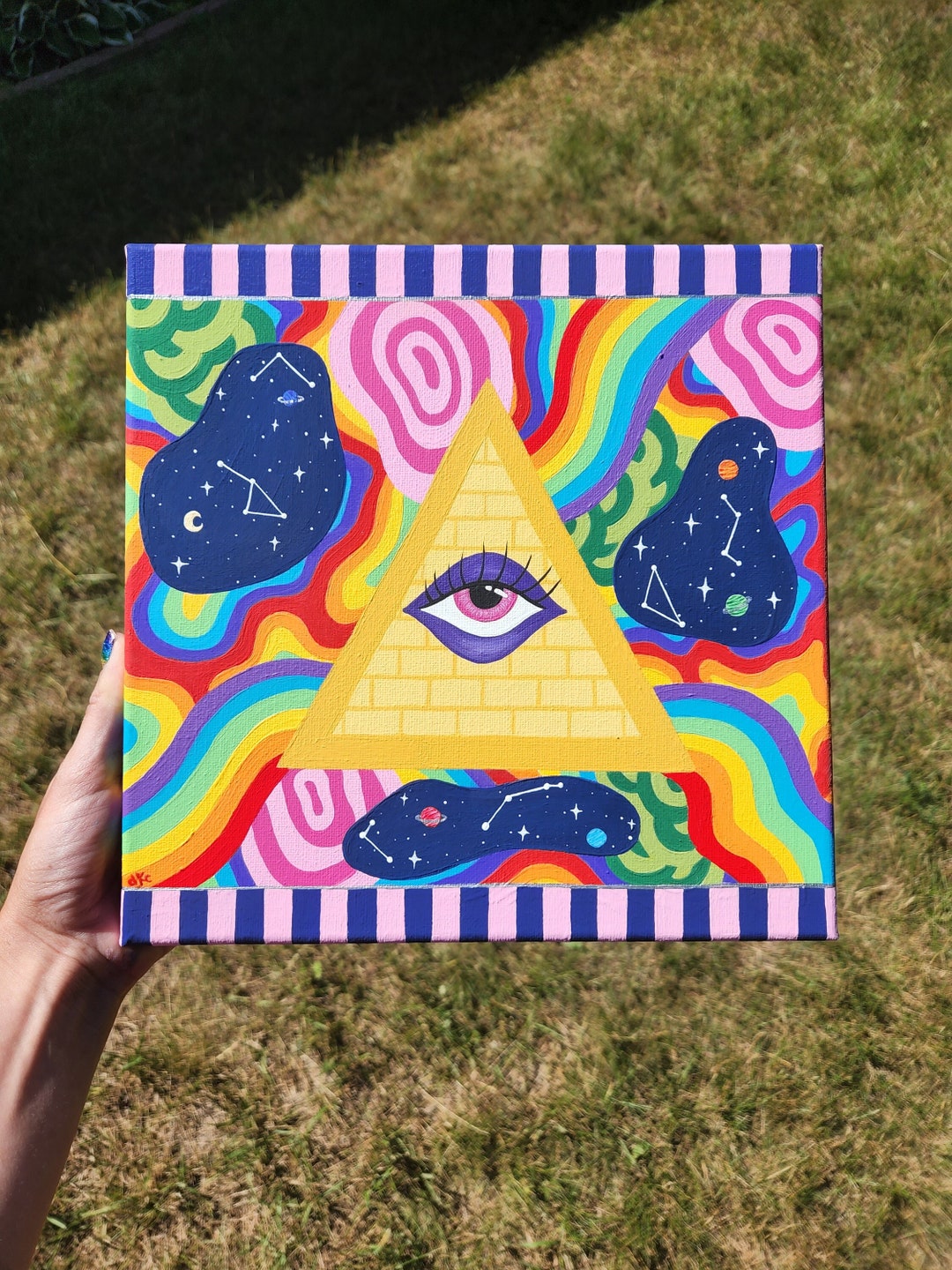 The All-seeing Eye Trippy Painting - Etsy